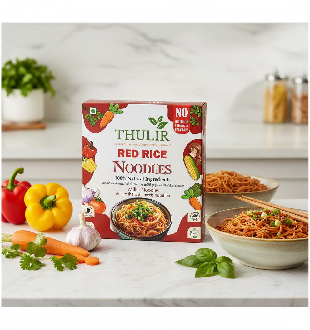 Red Rice Noodles - 180 gms – Thulir Mart LLC